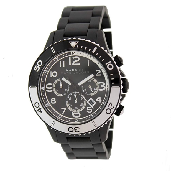 Marc By Marc Jacobs | Accessories | Marc Jacobs Rock Black Watch Mbm557 ...